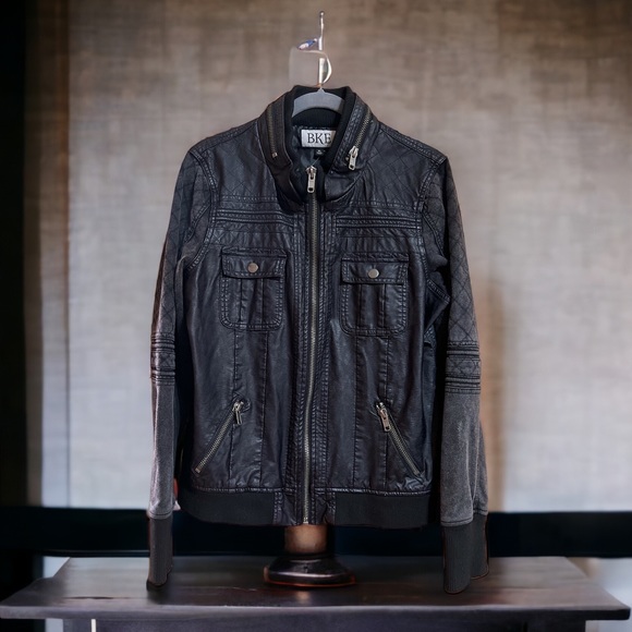 Buckle | Jackets & Coats | Buckle Bke Faux Distressed Leather Biker ...